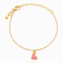 Pulsera Corazón Rosado Broche Con Significado – Dulce Encanto 🇨🇴